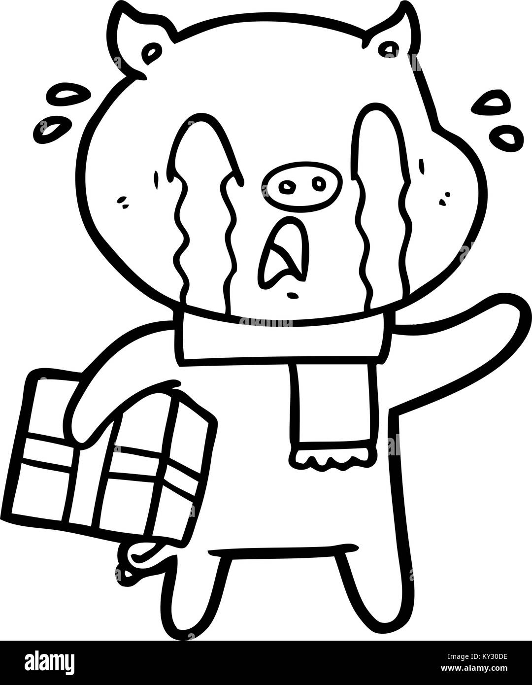 Sad christmas cartoon Black and White Stock Photos & Images - Alamy