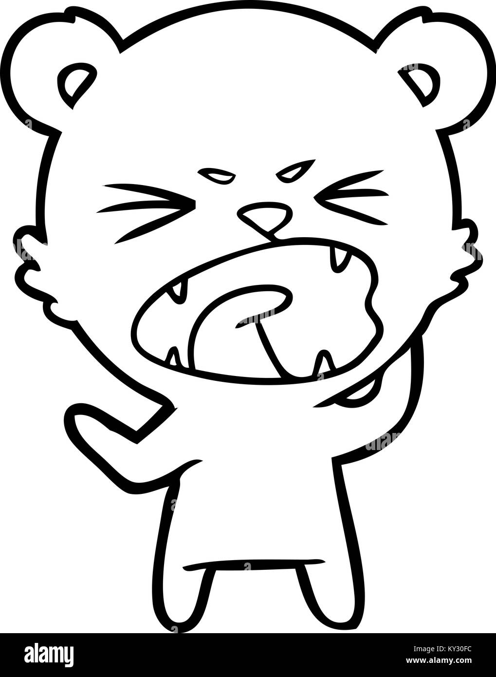 angry cartoon bear shouting Stock Vector Image & Art - Alamy
