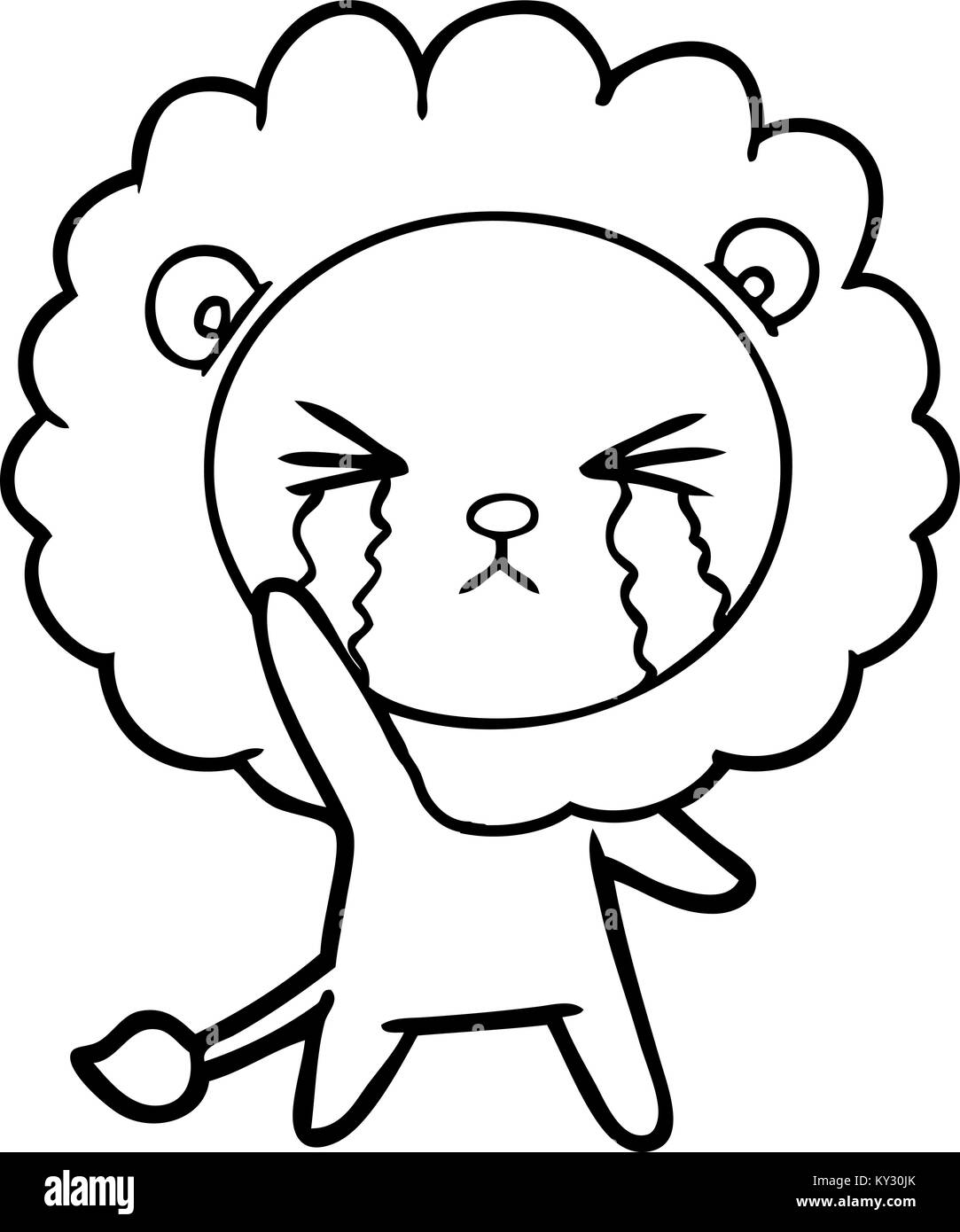 cartoon crying lion Stock Vector Image & Art - Alamy