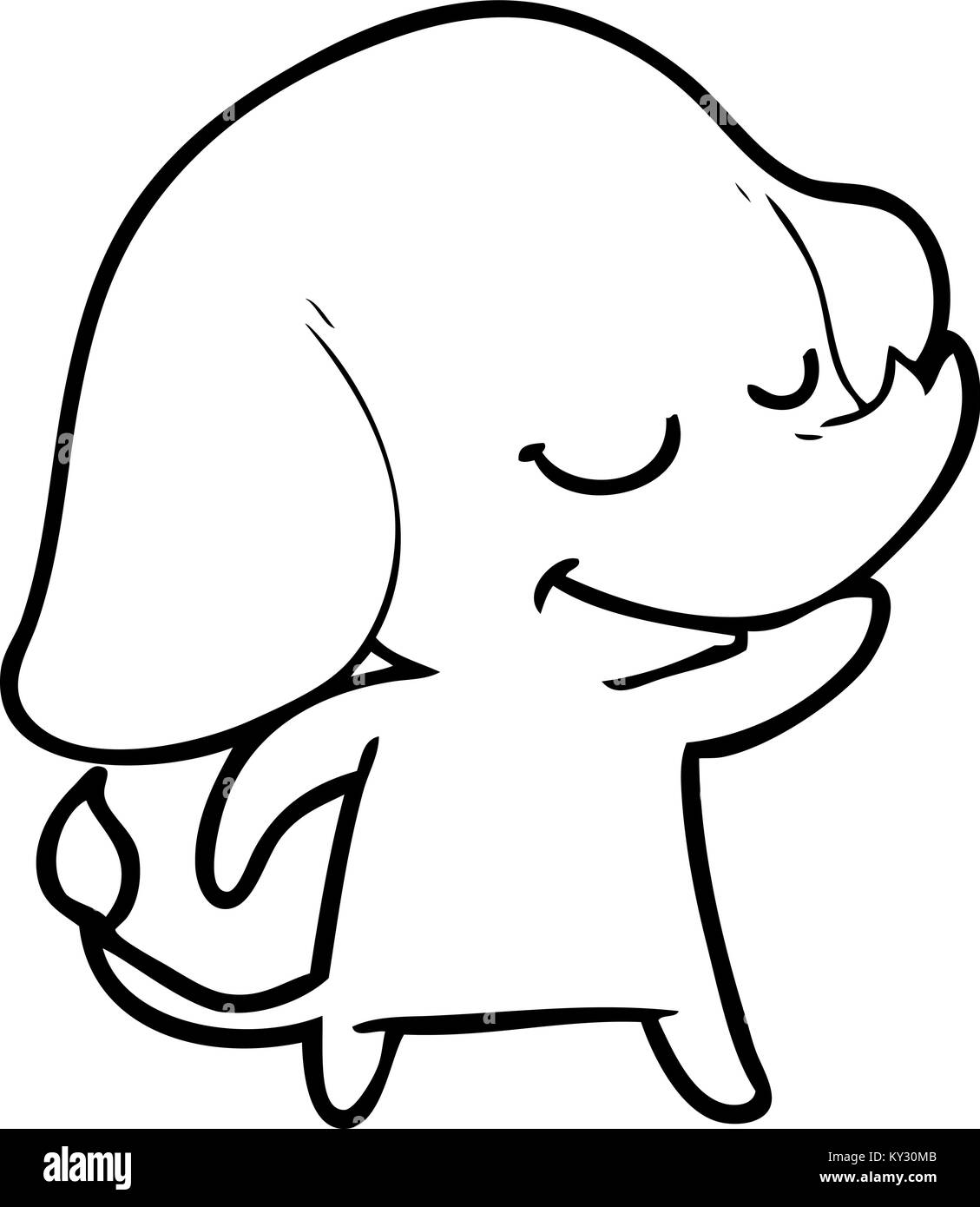 cartoon smiling elephant Stock Vector Image & Art - Alamy