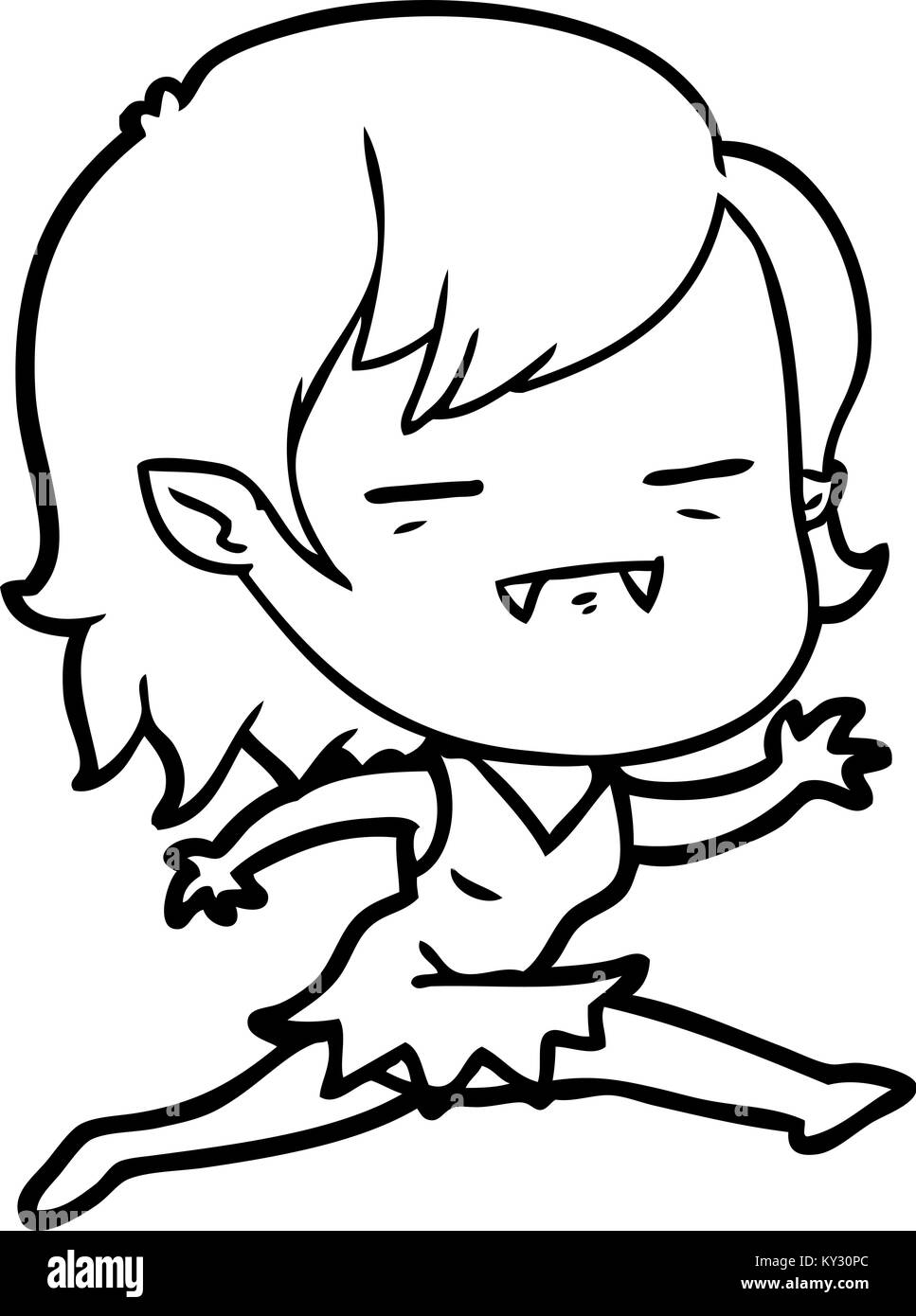 cartoon undead vampire girl Stock Vector Image & Art - Alamy