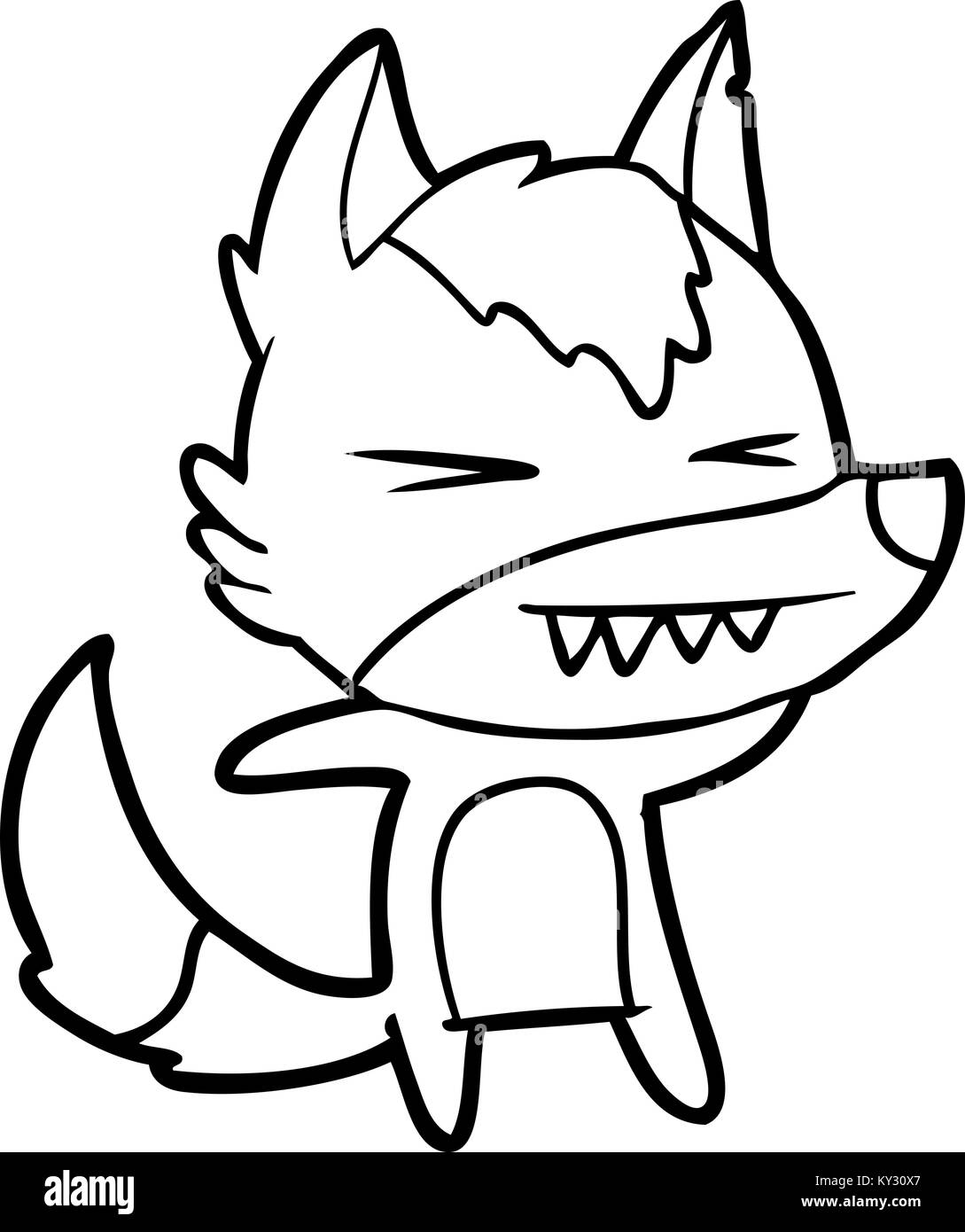 angry wolf cartoon Stock Vector Image & Art - Alamy