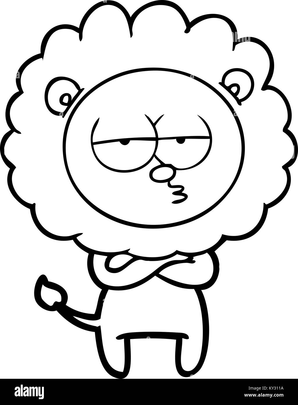 cartoon tired lion Stock Vector Image & Art - Alamy