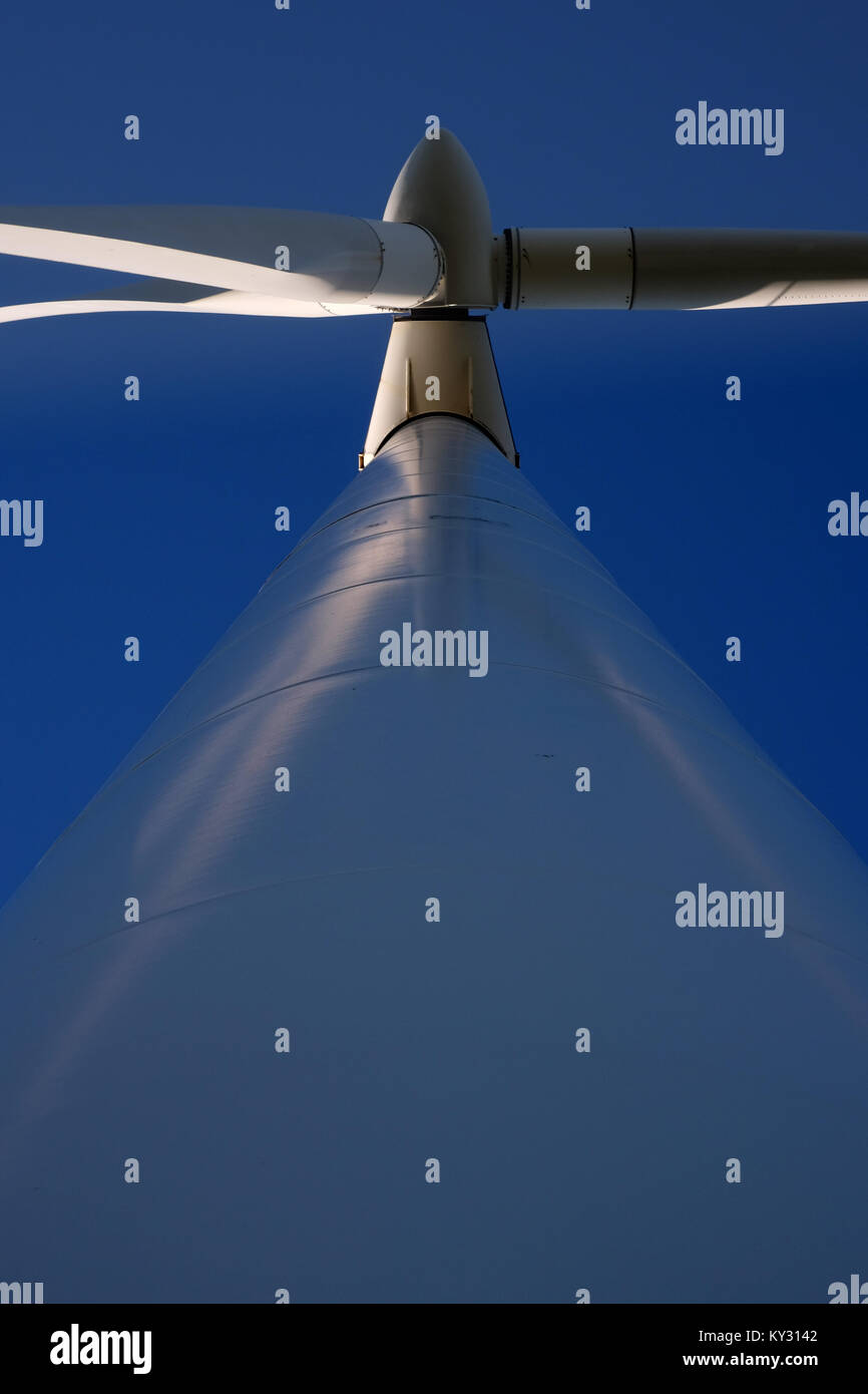 Looking up, Wind Turbine #1 Portrait Stock Photo - Alamy