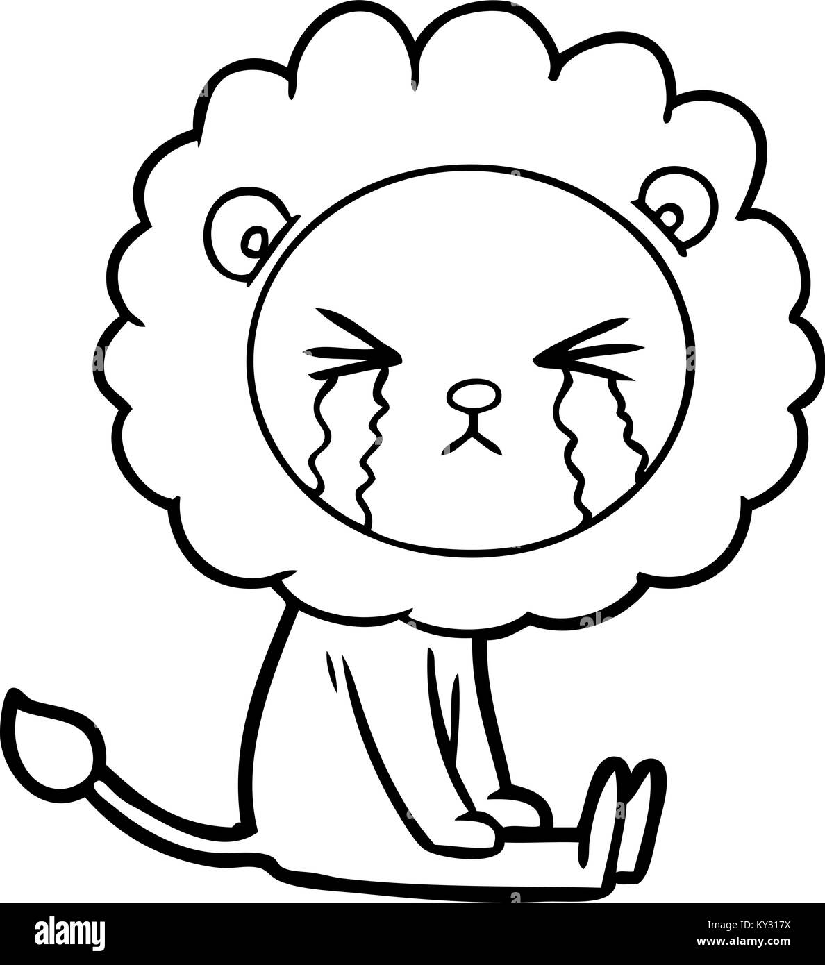 Crying lion Black and White Stock Photos & Images - Alamy