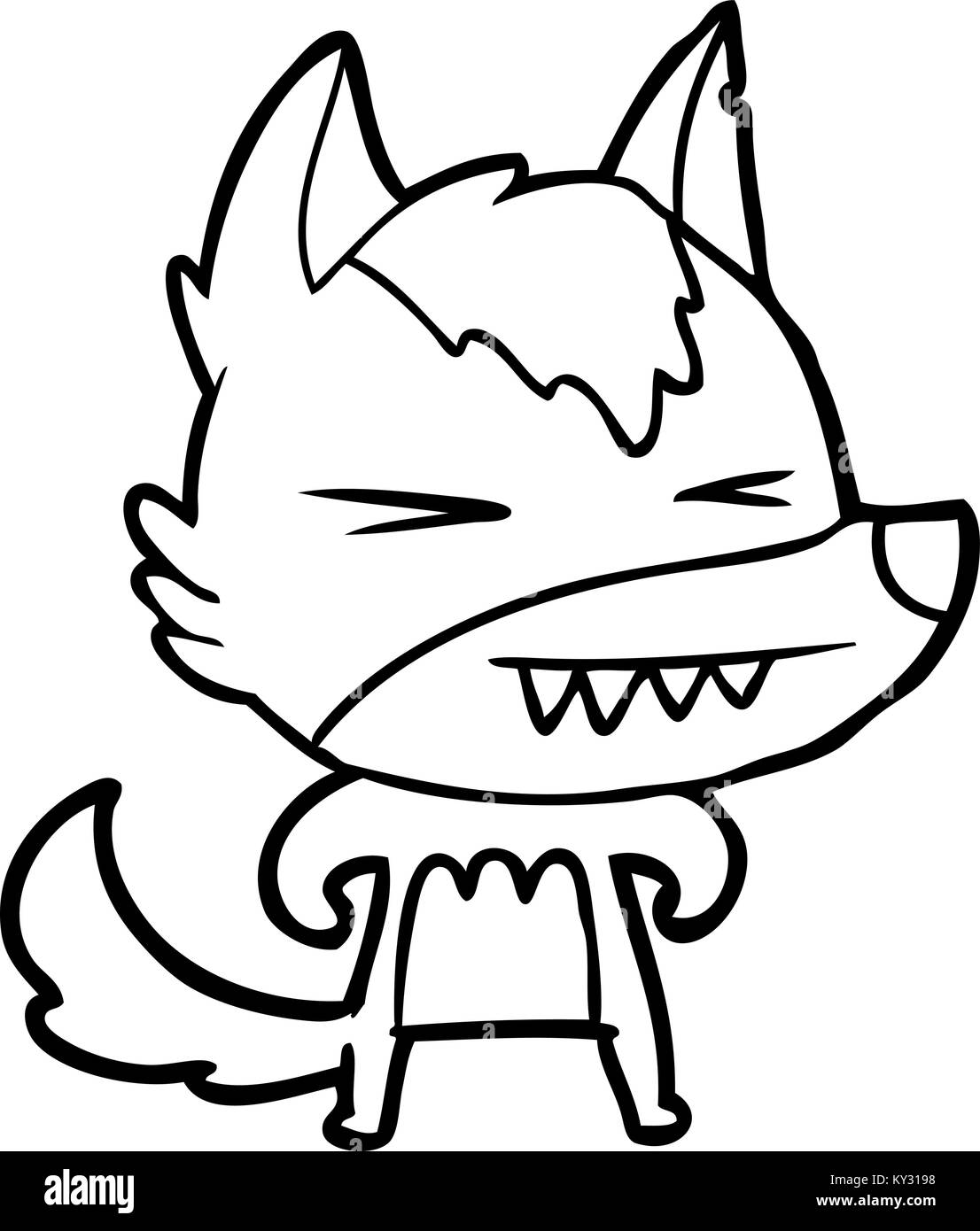 angry wolf cartoon Stock Vector Image & Art - Alamy