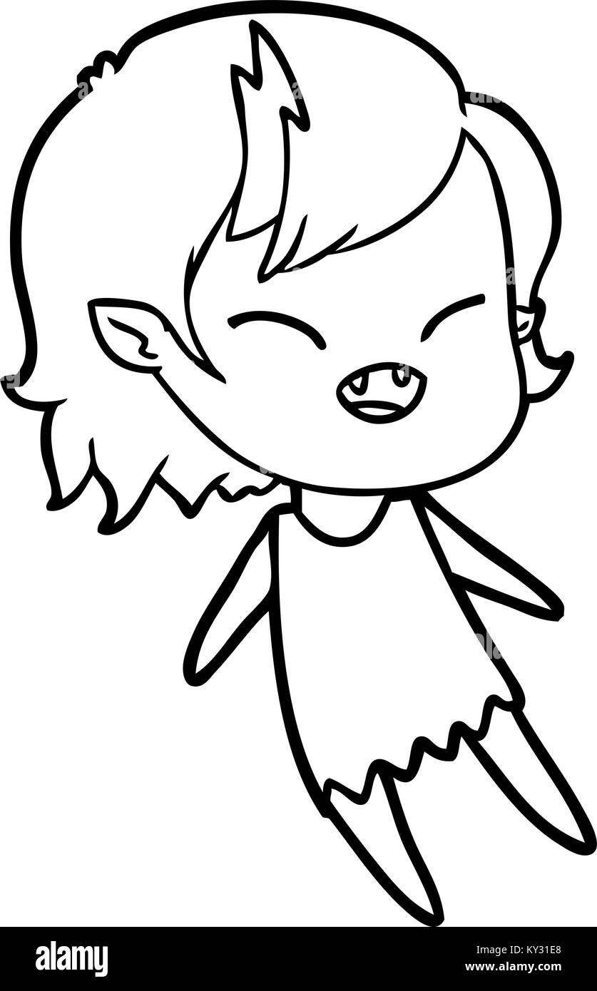 cartoon laughing vampire girl floating Stock Vector Image & Art - Alamy