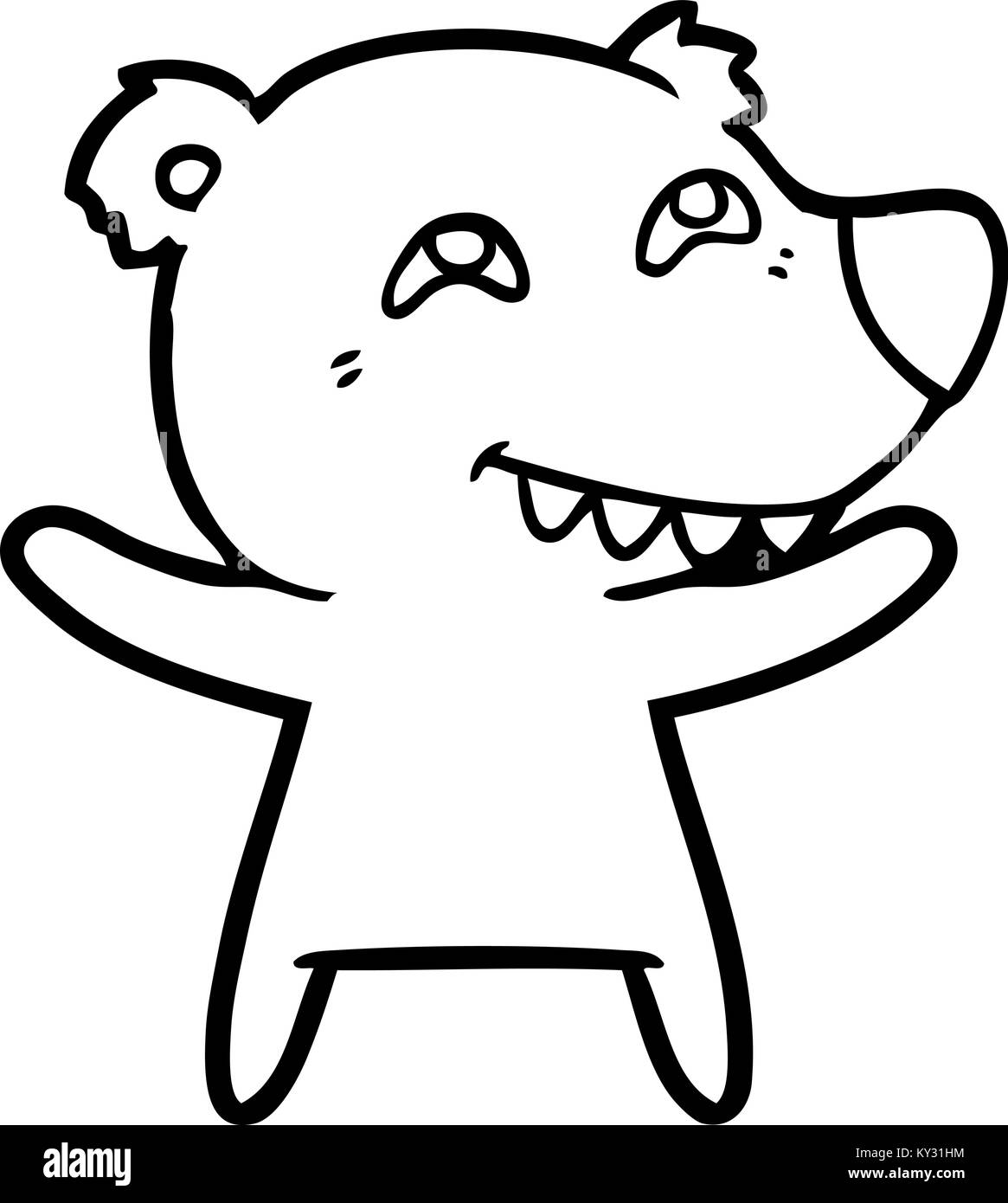 cartoon bear showing teeth Stock Vector Image & Art - Alamy