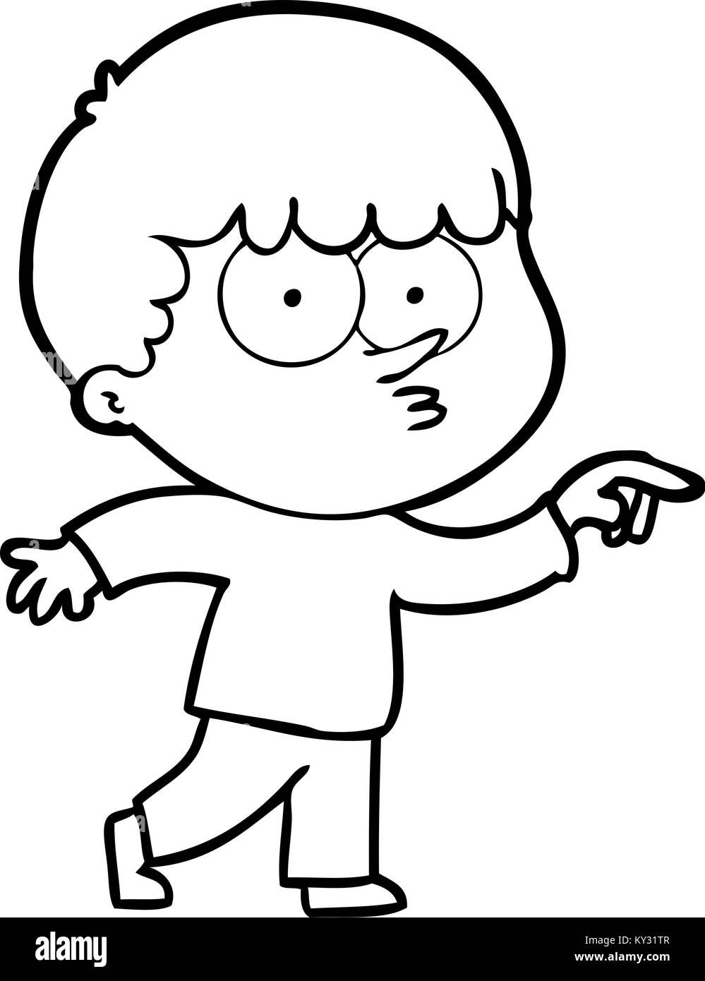 cartoon curious boy Stock Vector Image & Art - Alamy