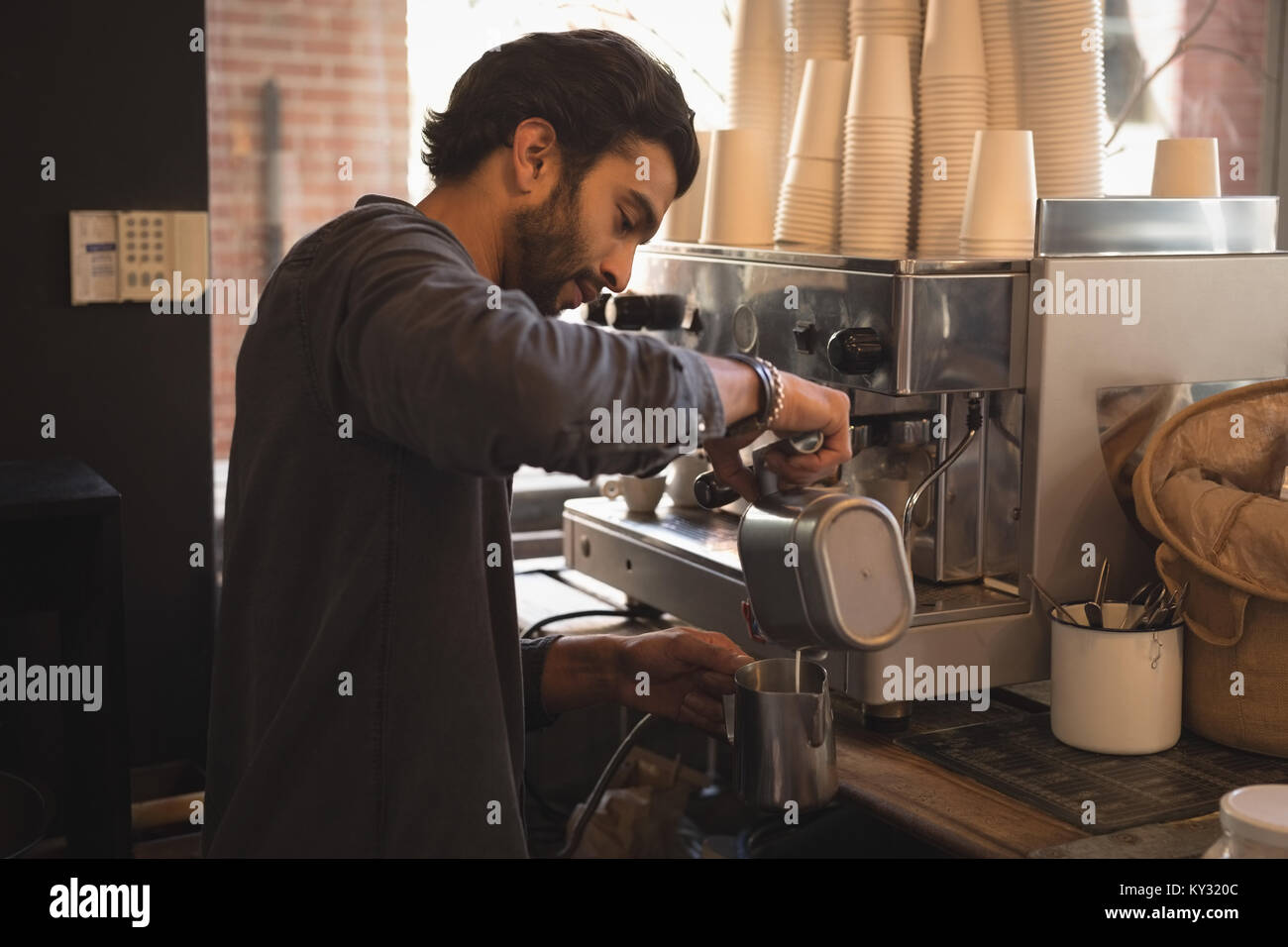 Jug milk counter hi-res stock photography and images - Alamy