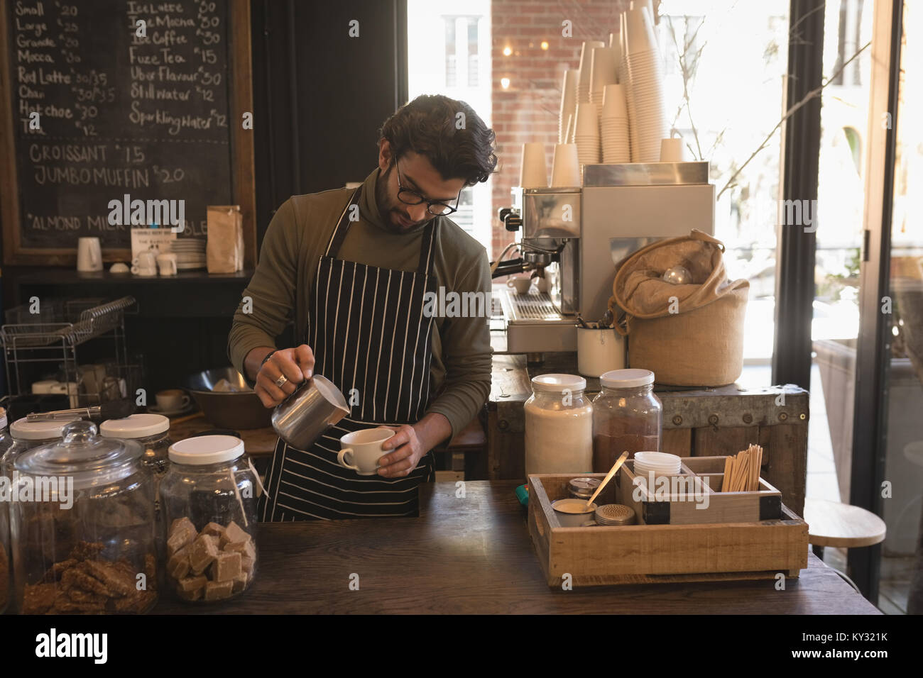 Jug milk counter hi-res stock photography and images - Alamy