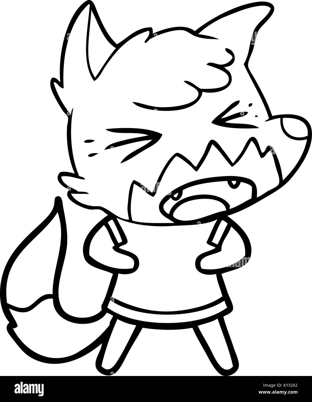 angry cartoon fox Stock Vector Image & Art - Alamy