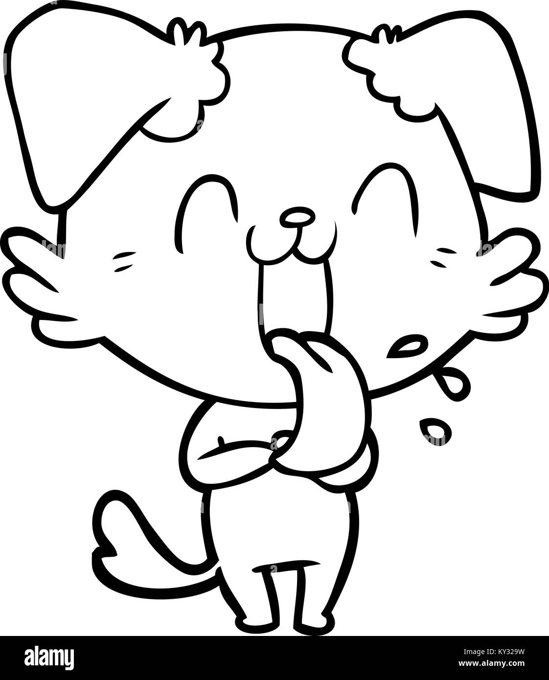 cartoon panting dog Stock Vector Image & Art - Alamy