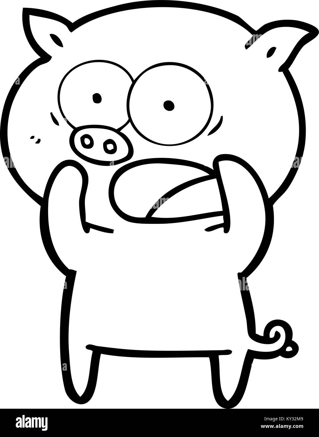 cartoon pig shouting Stock Vector Image & Art - Alamy