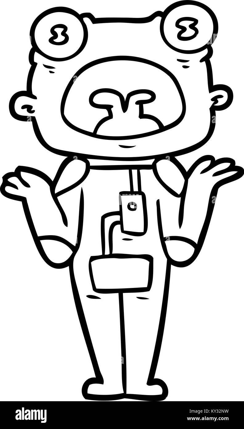 cartoon weird alien shrugging shoulders Stock Vector Image & Art - Alamy