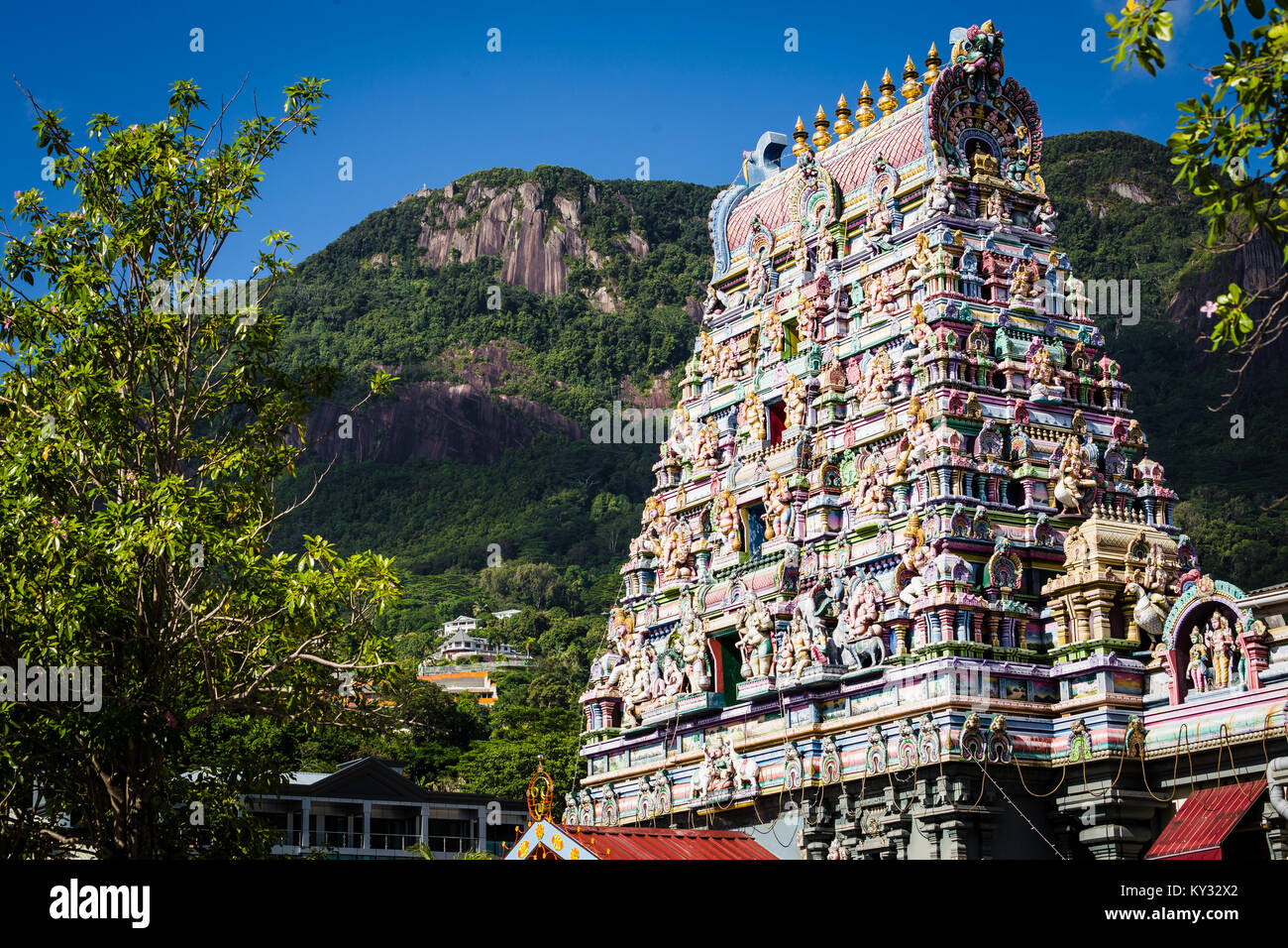 Hindu Temple on Mahé, Seychelles Stock Photo - Alamy