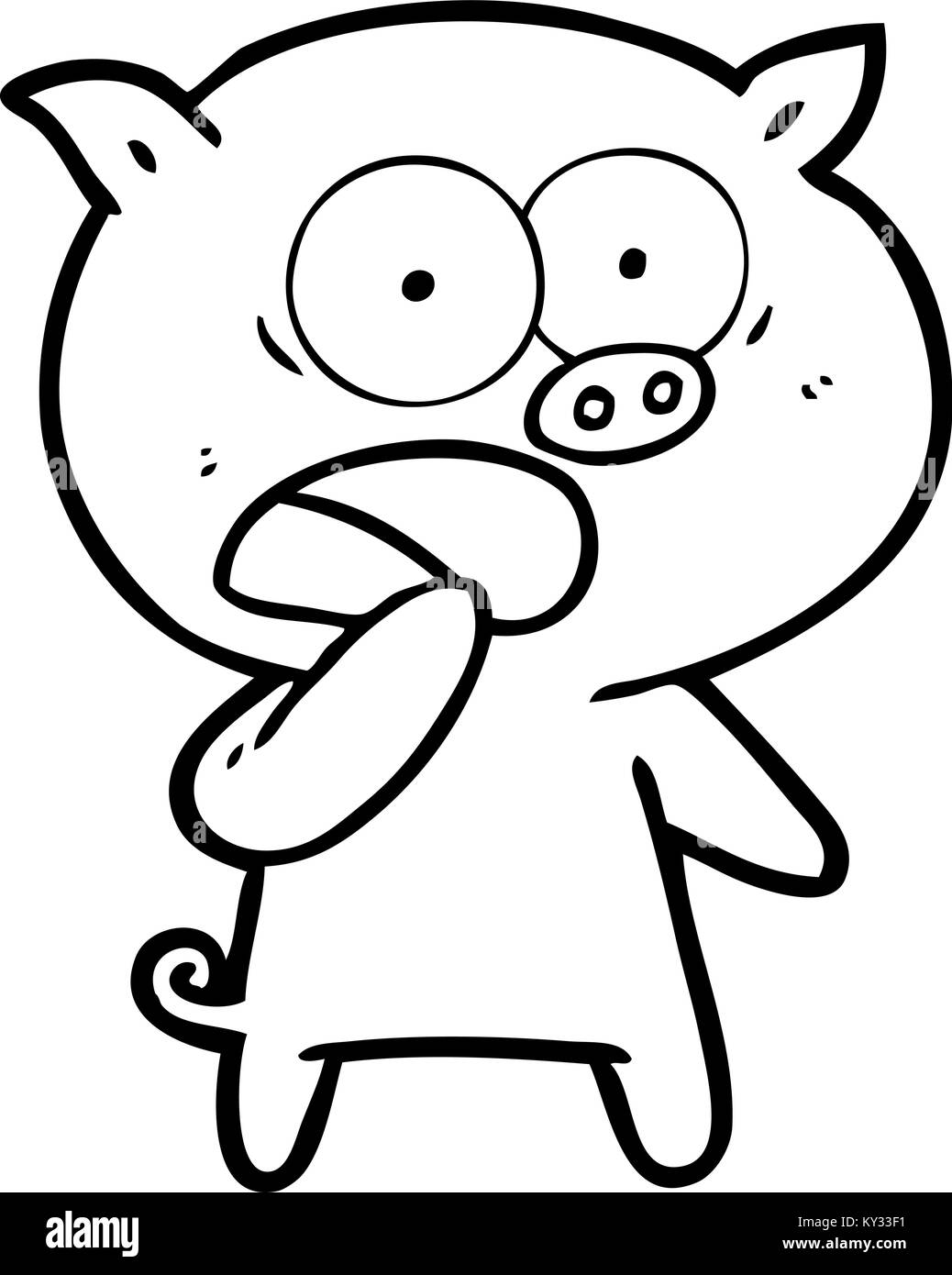 shocked pig cartoon Stock Vector Image & Art - Alamy
