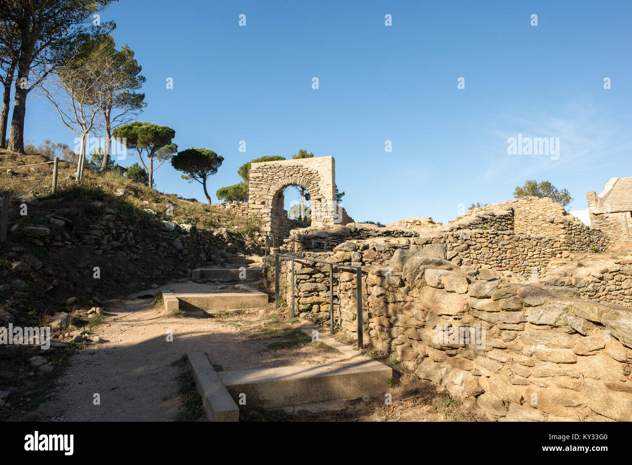 Rhodes Monastery in the port of the jungle, Girona Stock Photo - Alamy