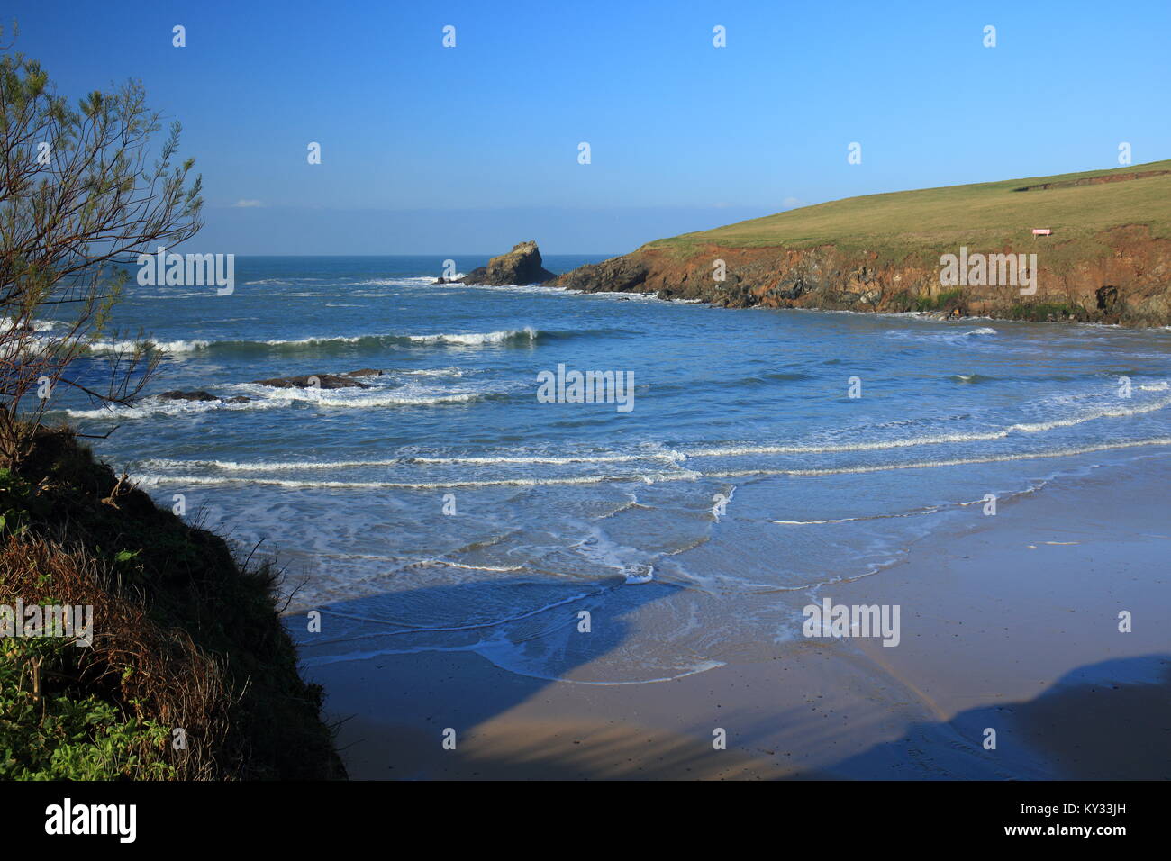 Trevone Bay, North Cornwall, England, UK Stock Photo - Alamy