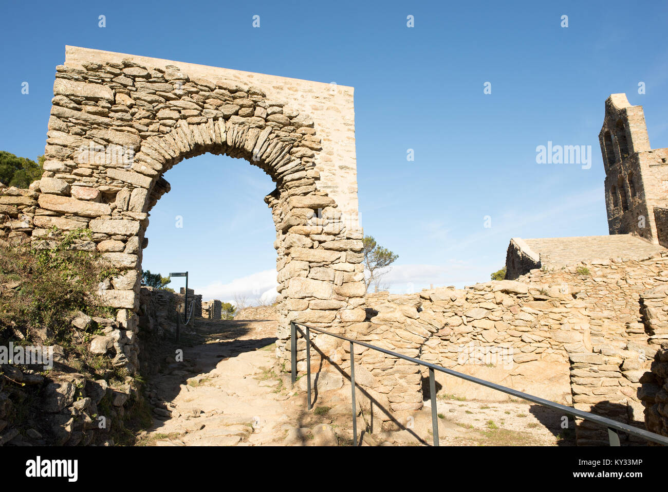 Rhodes Monastery in the port of the jungle, Girona Stock Photo - Alamy