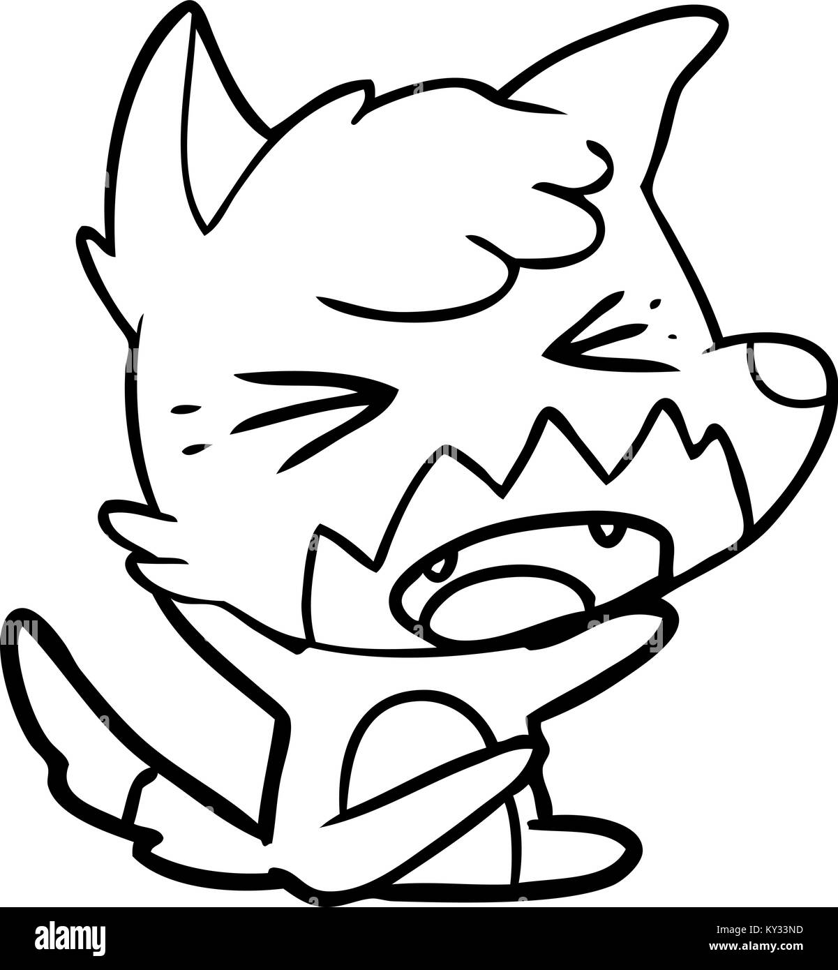 angry cartoon fox Stock Vector Image & Art - Alamy