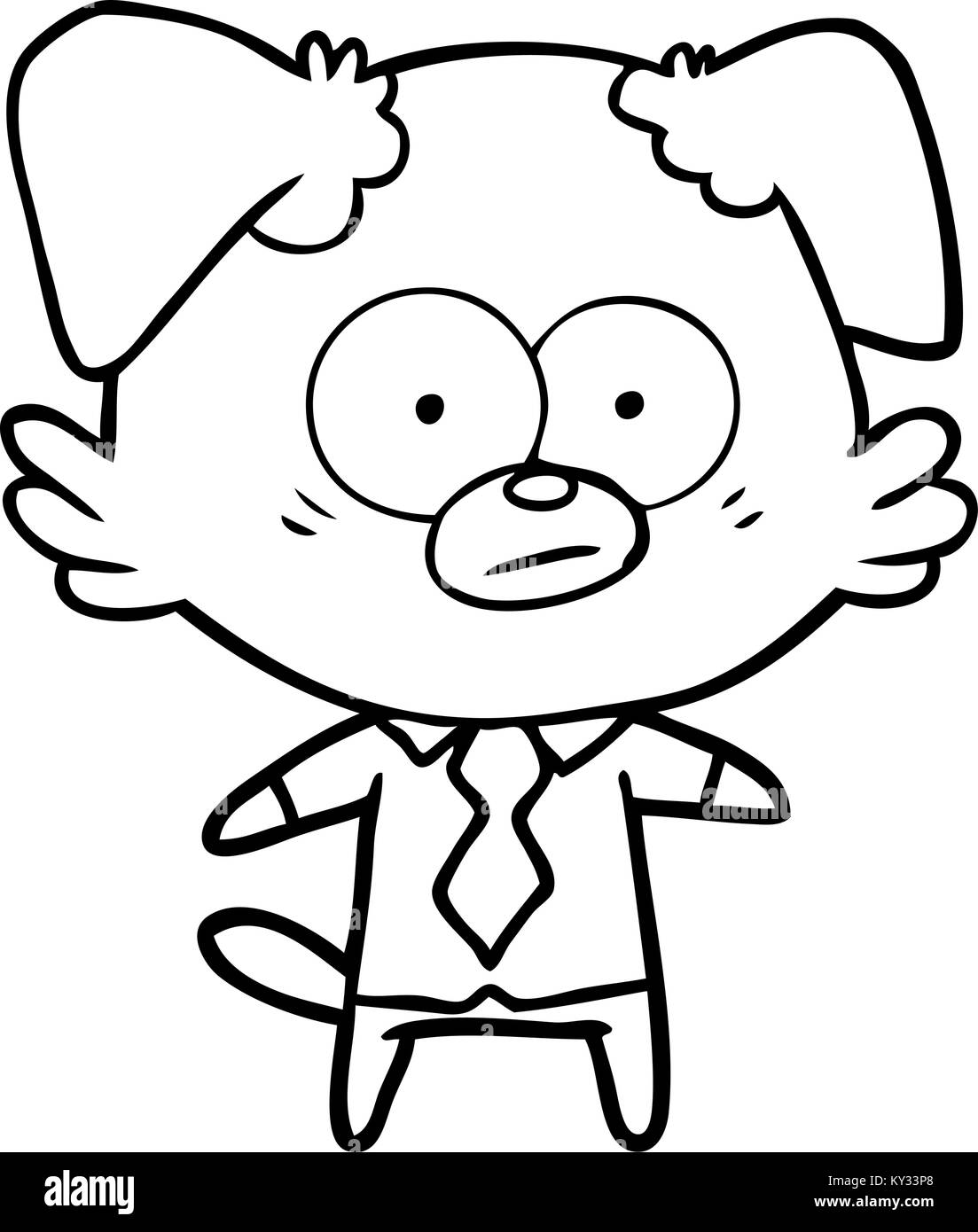 nervous dog boss Stock Vector Image & Art - Alamy