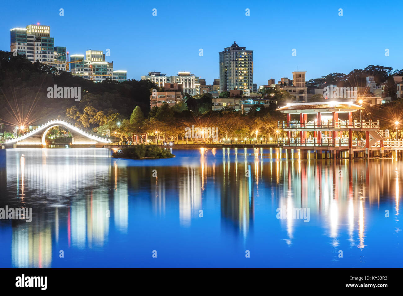 Landscape of Dahu Park in Taipei, Taiwan Stock Photo - Alamy