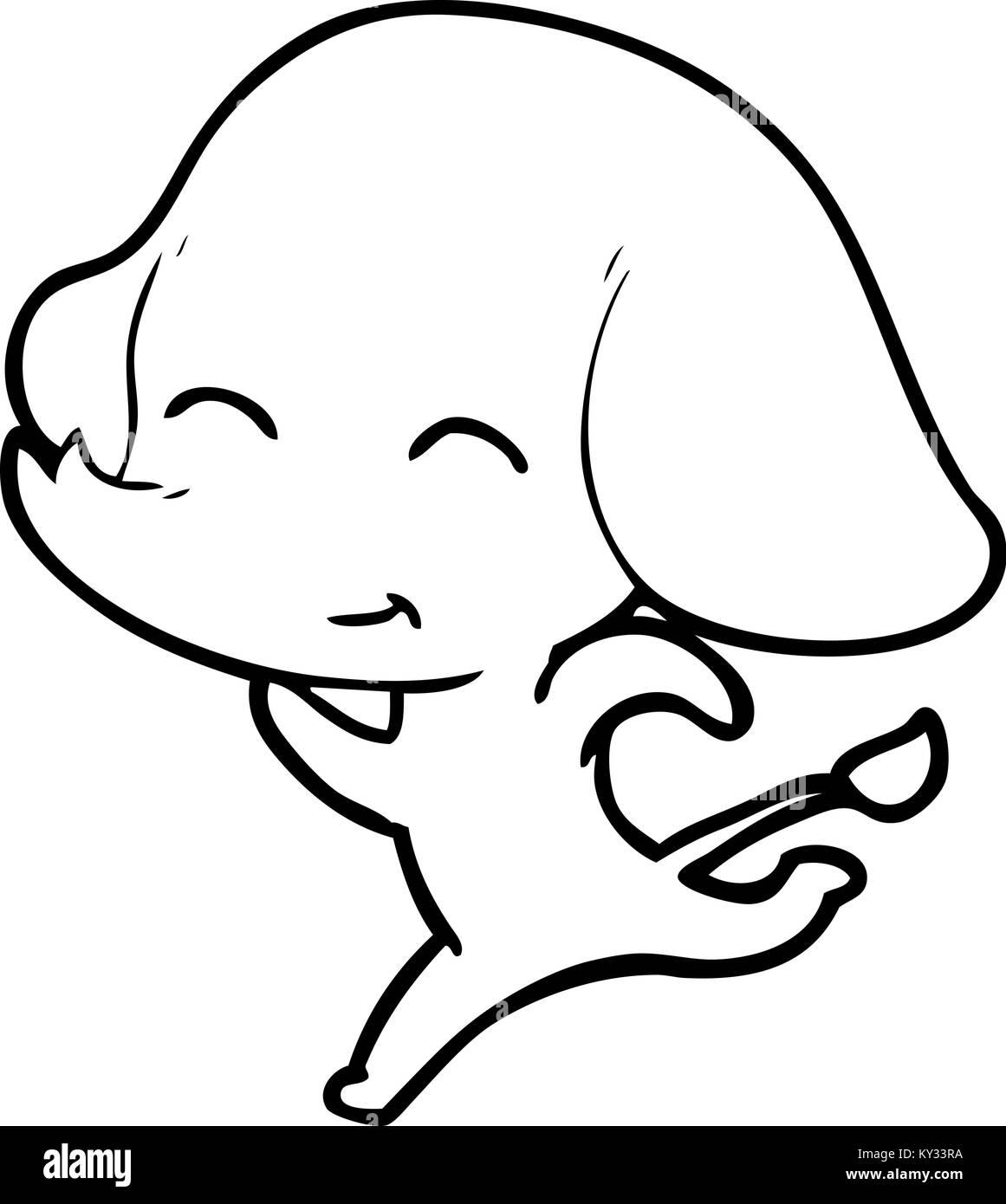 cute cartoon elephant running Stock Vector Image & Art - Alamy