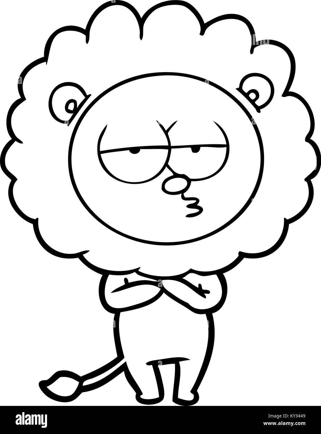 cartoon tired lion Stock Vector Image & Art - Alamy