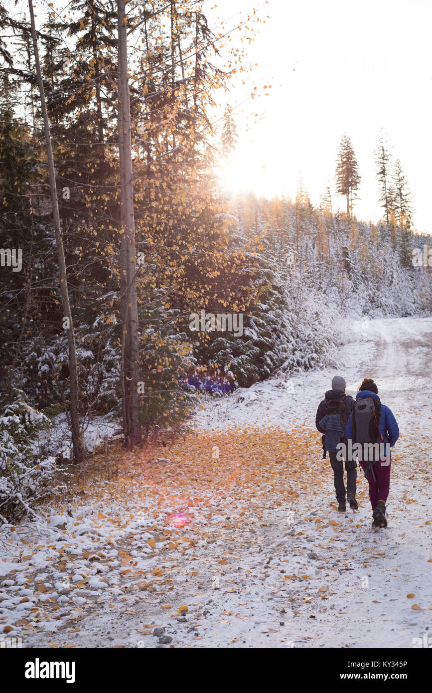 Walking through snow hi-res stock photography and images - Alamy