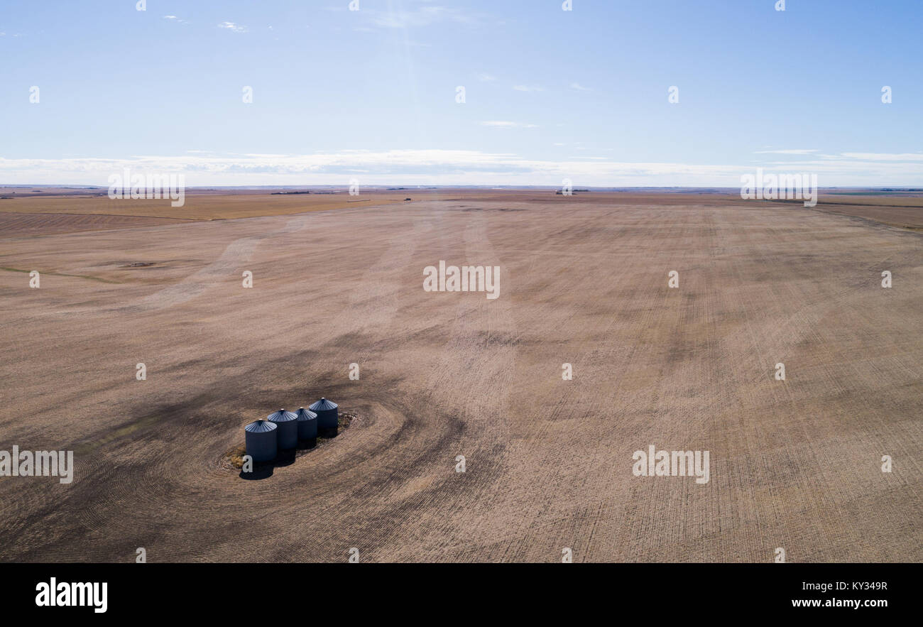 Aerial of containers in field Stock Photo - Alamy