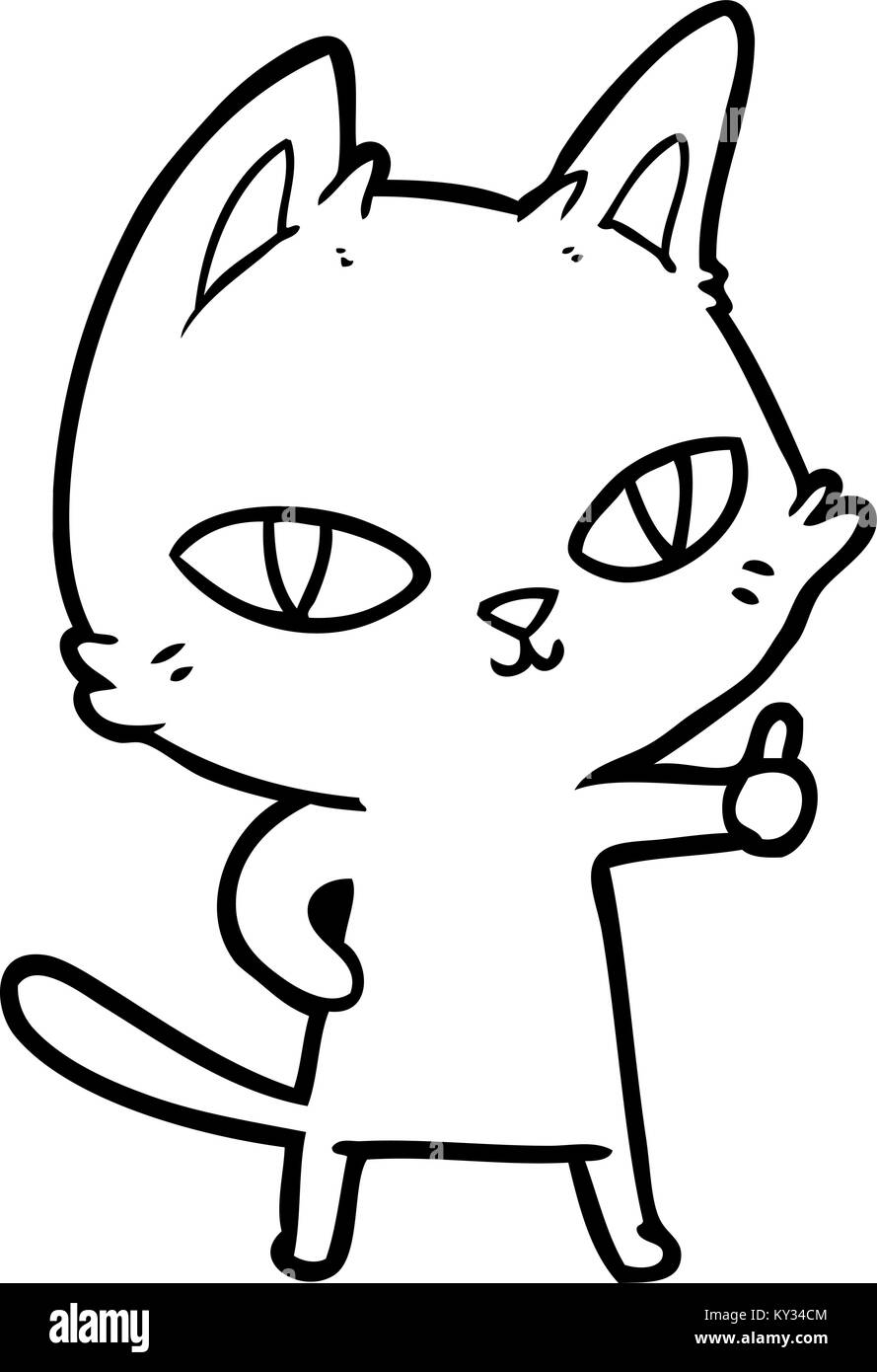 cartoon cat staring Stock Vector Image & Art - Alamy