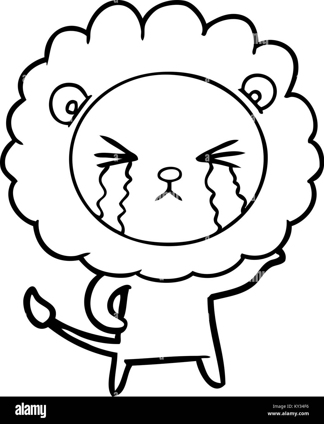 cartoon crying lion Stock Vector Image & Art - Alamy