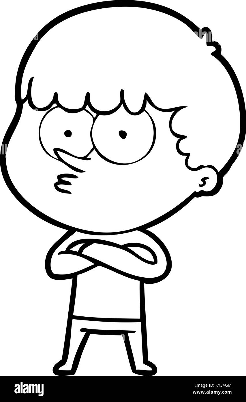 cartoon curious boy Stock Vector Image & Art - Alamy