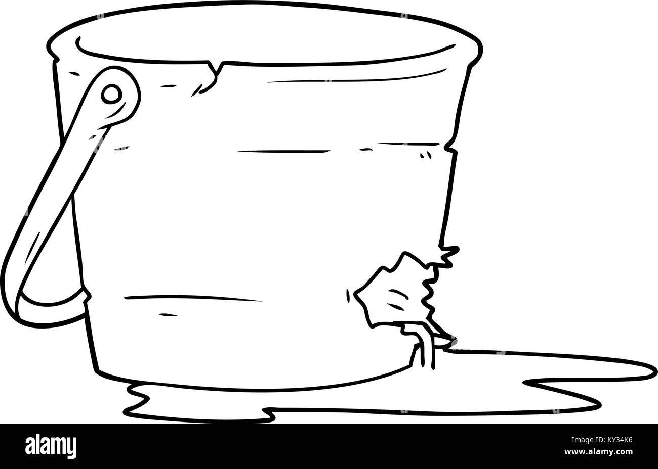 Broken bucket Black and White Stock Photos & Images - Alamy