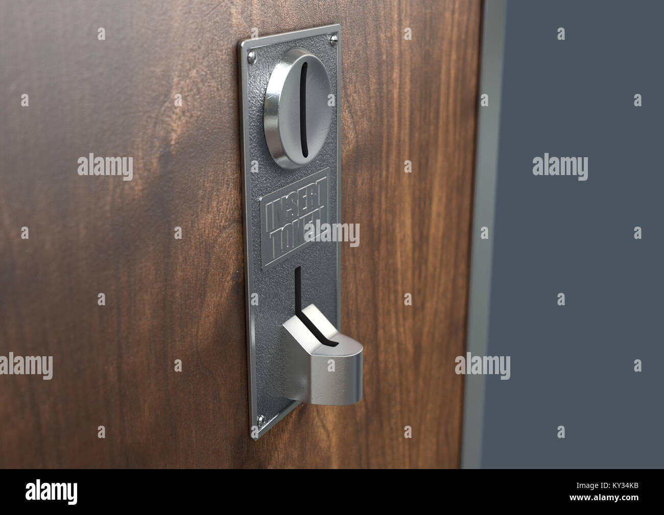 A vintage metal coin receptacle slot panel from a coin operated machine ...