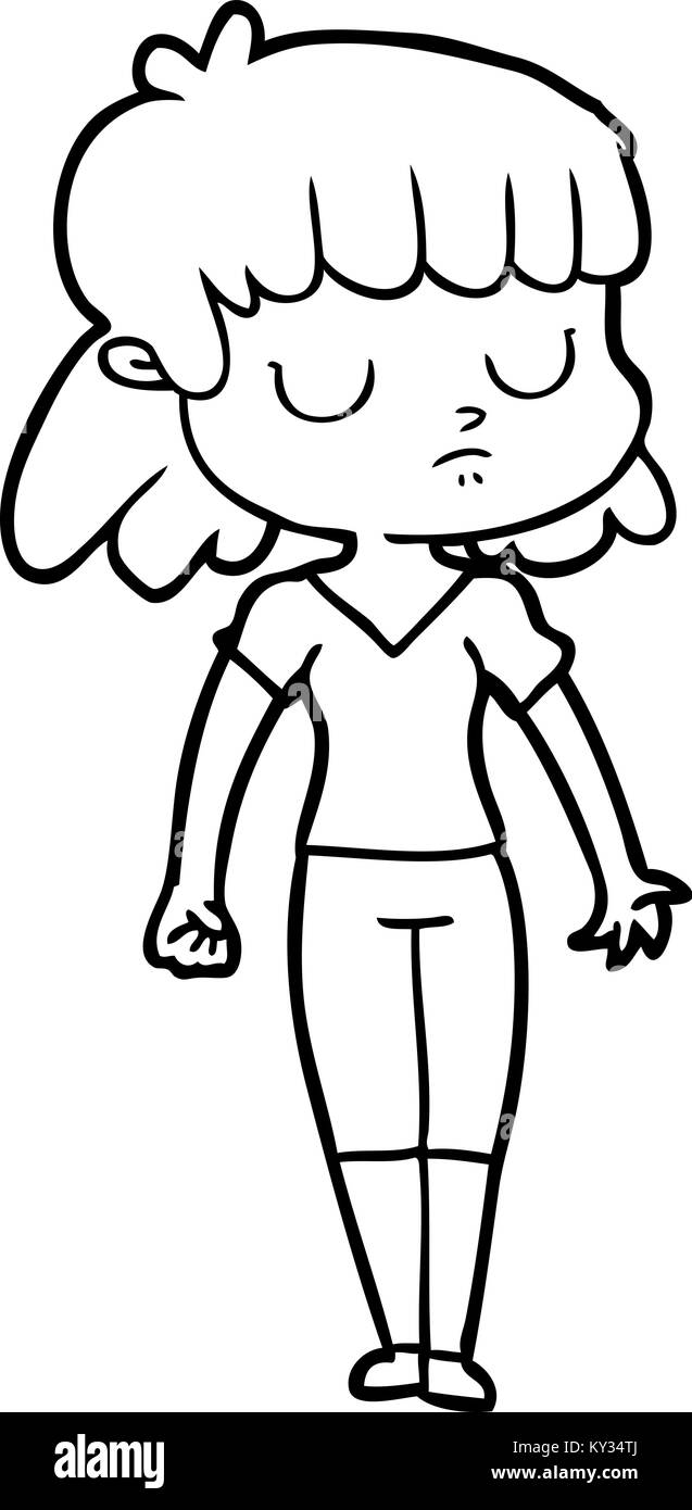 cartoon indifferent woman Stock Vector Image & Art - Alamy