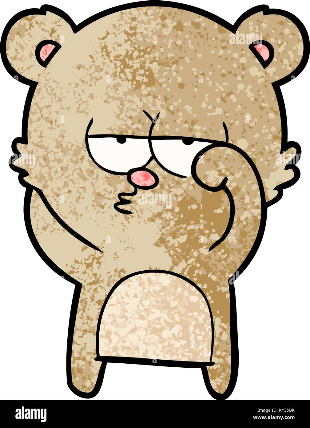 bored bear cartoon Stock Vector Image & Art - Alamy