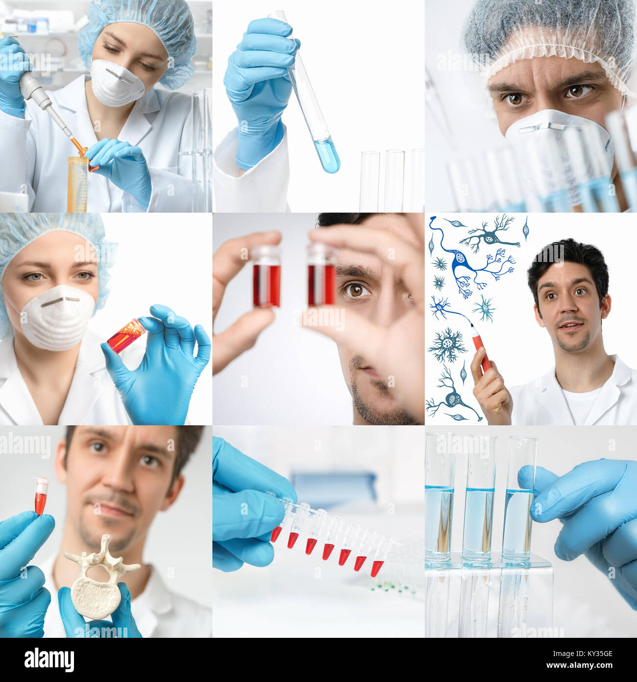 Experimental science and modern biological technology, set of matching ...