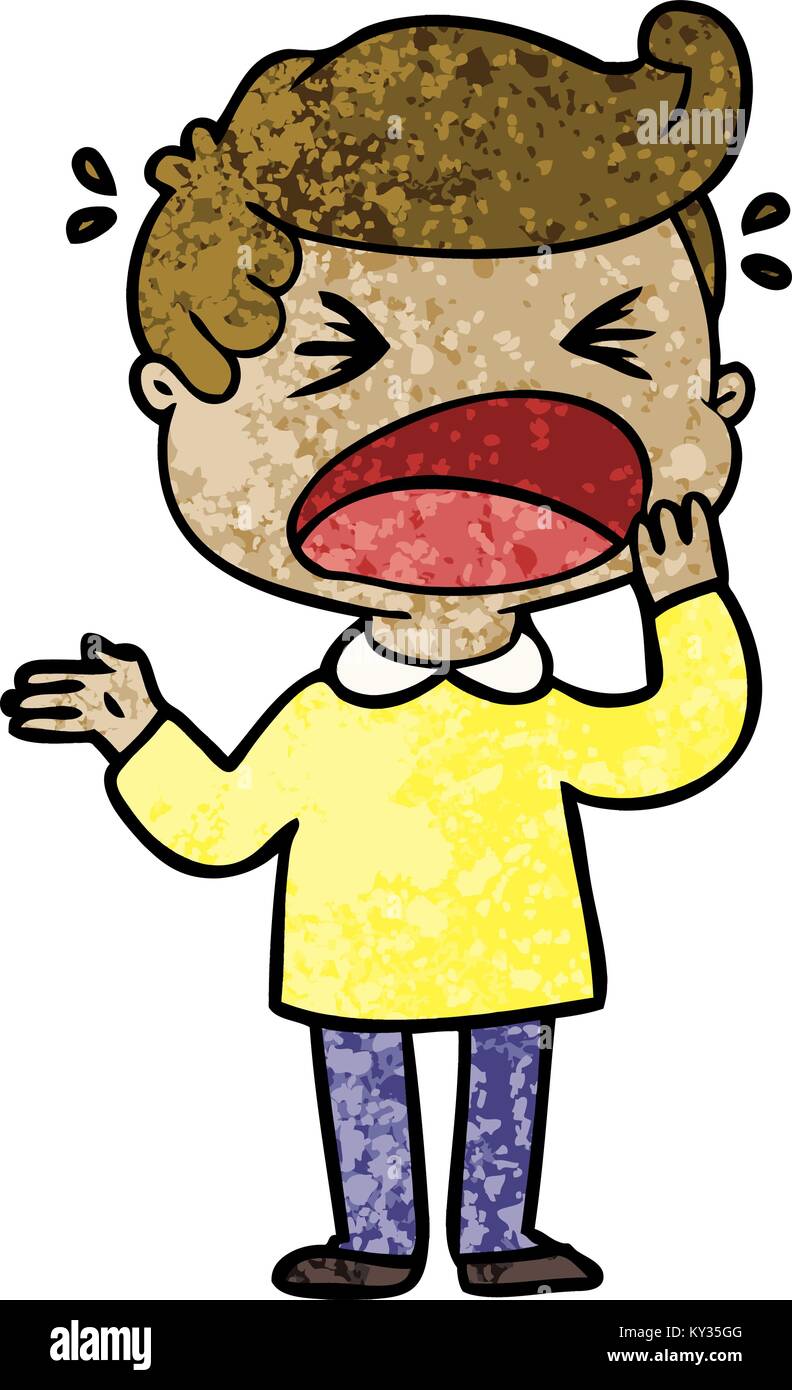 cartoon shouting man Stock Vector Image & Art - Alamy