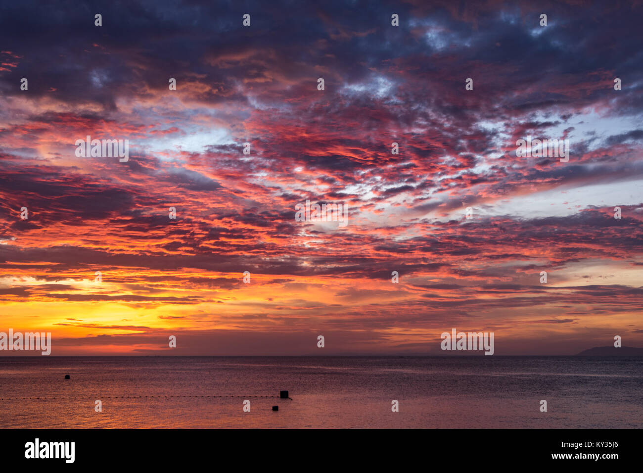 beautiful tropical sunset in the batangas, Philippines Stock Photo - Alamy