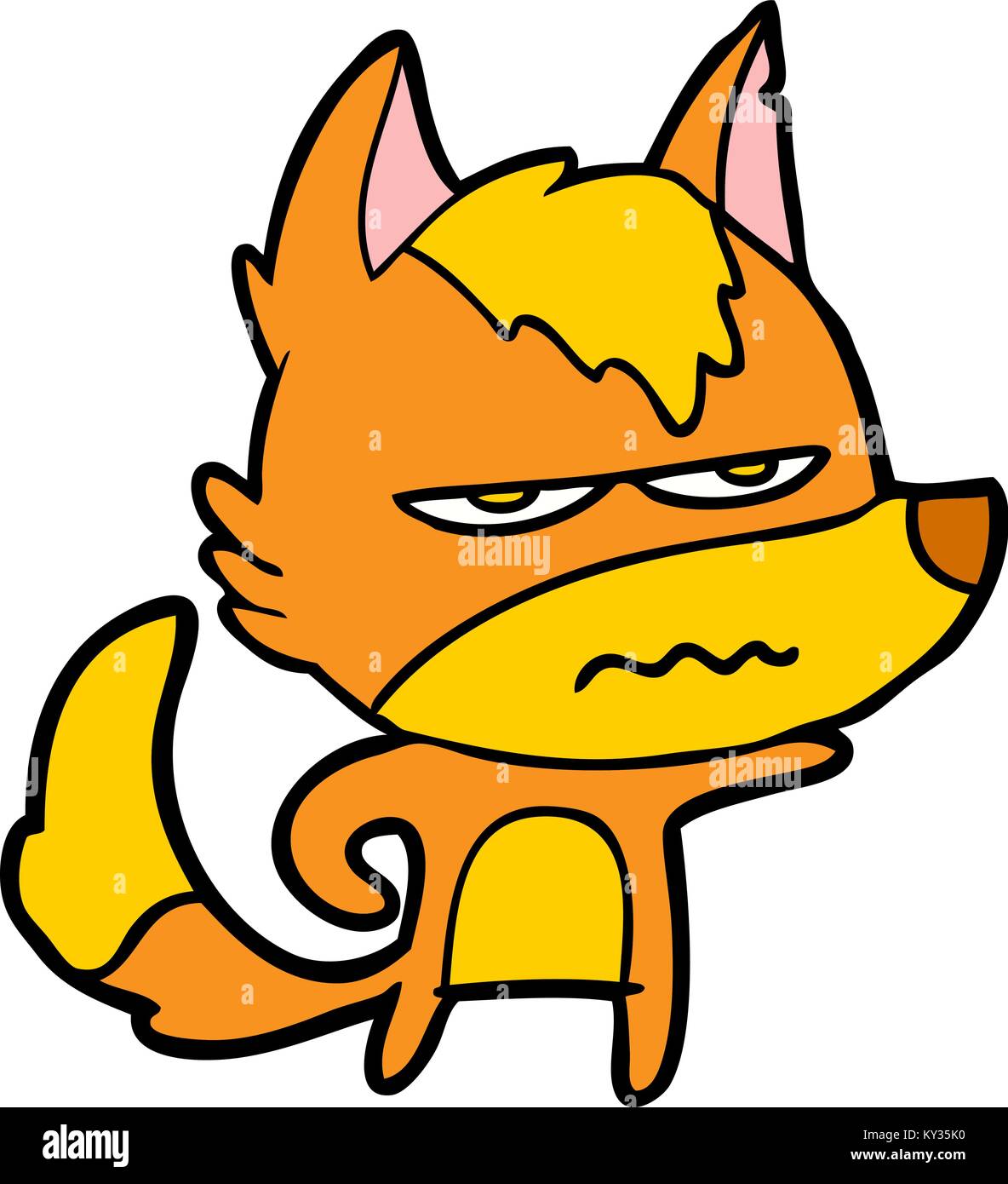 angry fox cartoon character Stock Vector Image & Art - Alamy