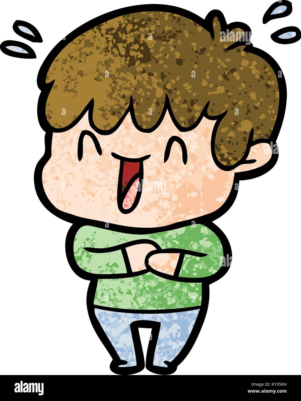 cartoon laughing boy Stock Vector Image & Art - Alamy
