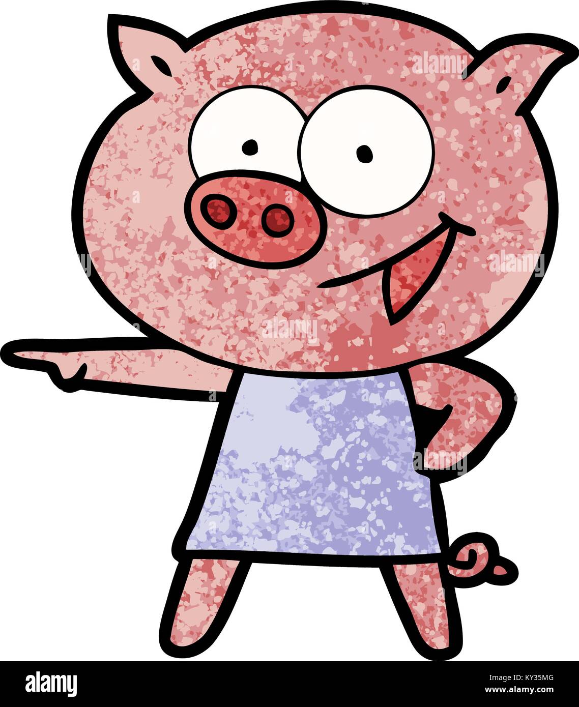 cheerful pig in dress pointing cartoon Stock Vector Image & Art - Alamy