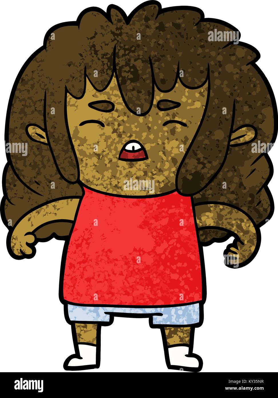 cartoon angry kid Stock Vector Image & Art - Alamy