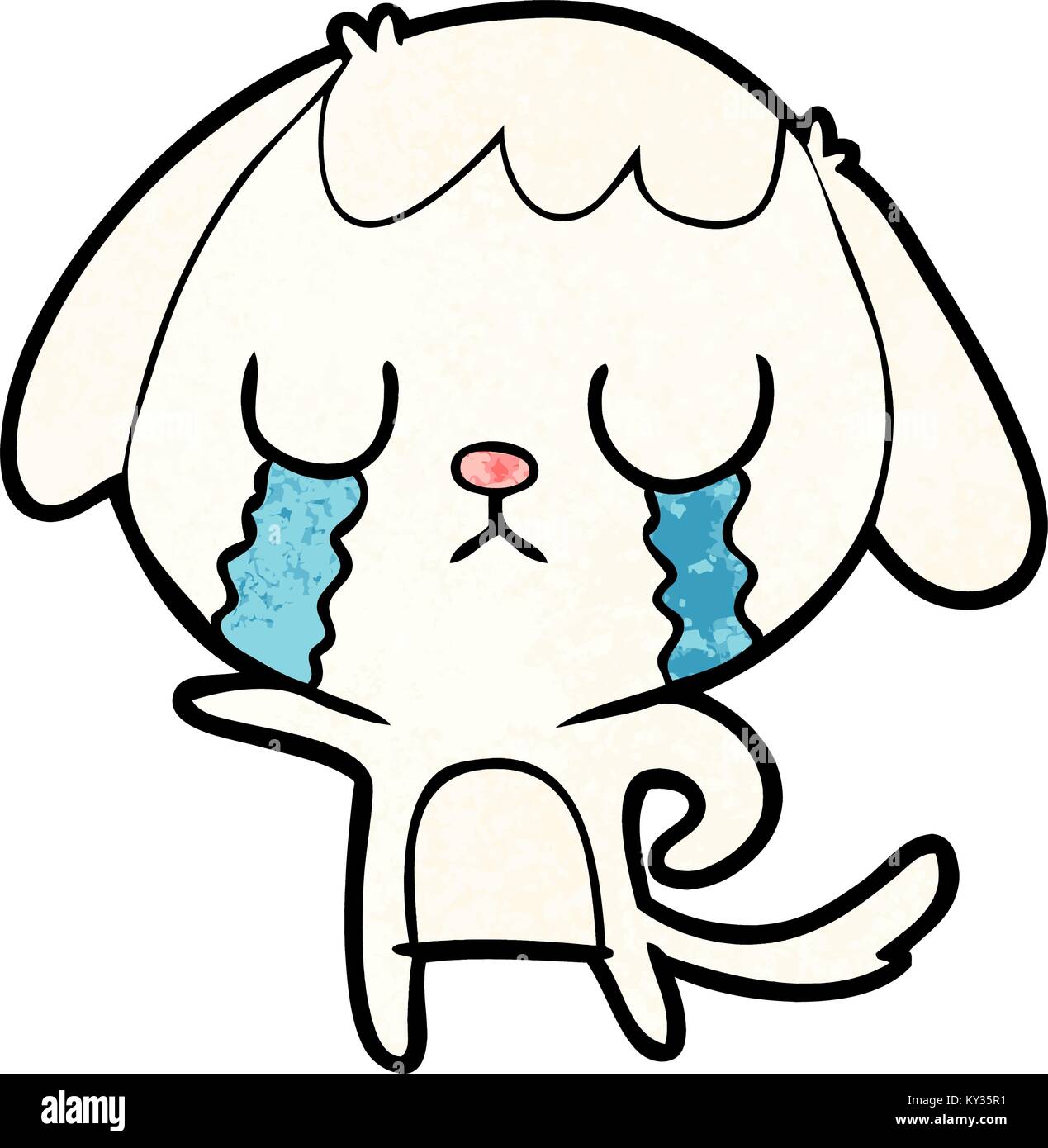 cute cartoon dog crying Stock Vector Image & Art - Alamy