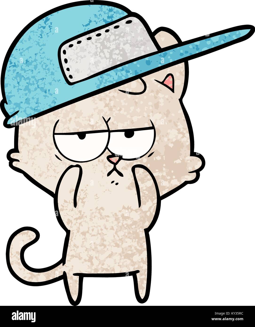 bored cartoon cat Stock Vector Image & Art - Alamy