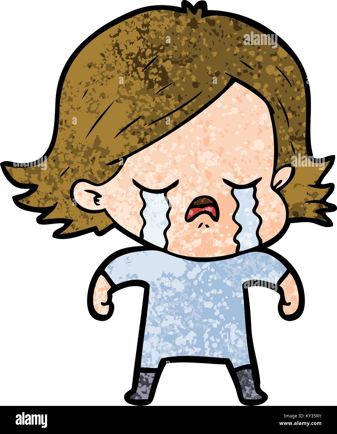 cartoon girl crying Stock Vector Image & Art - Alamy