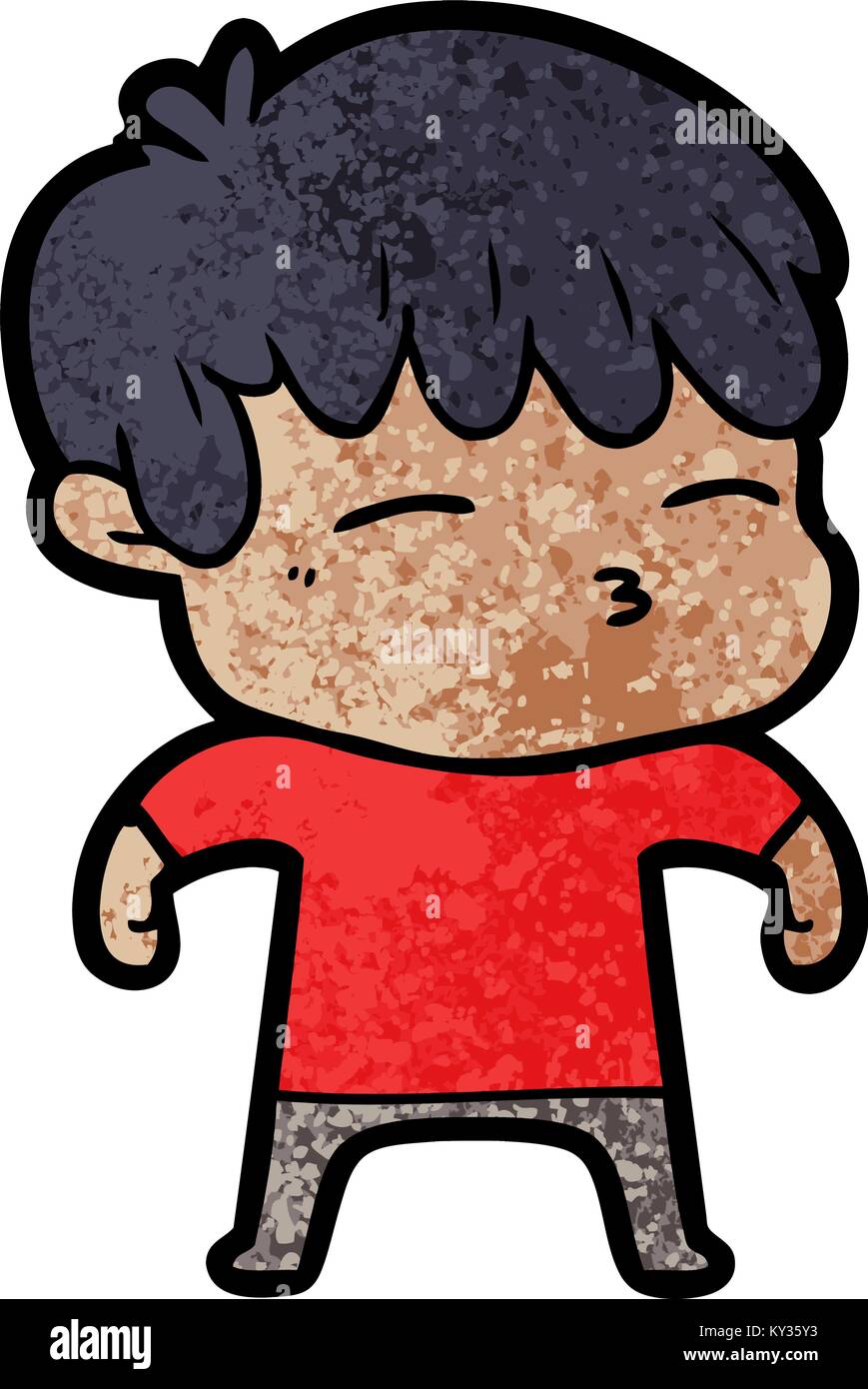 cartoon curious boy Stock Vector Image & Art - Alamy