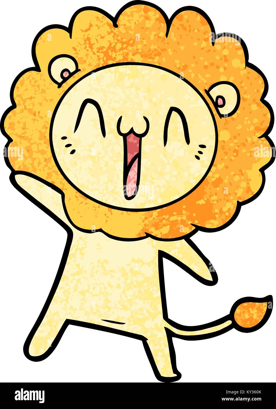 happy cartoon lion Stock Vector Image & Art - Alamy